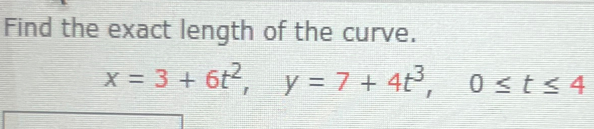 Solved Find the exact length of the | Chegg.com