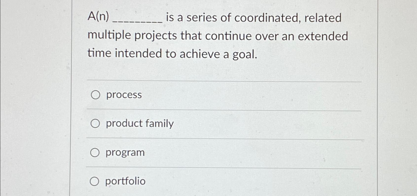 Solved A(n) ﻿is a series of coordinated, related multiple | Chegg.com