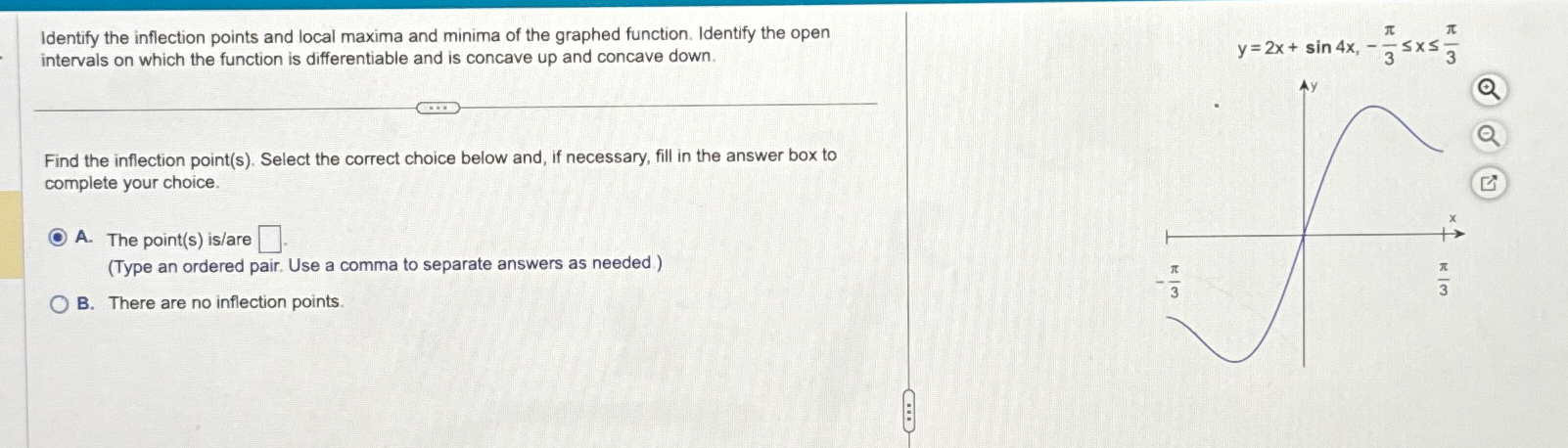 Solved Identify the inflection points and local maxima and | Chegg.com
