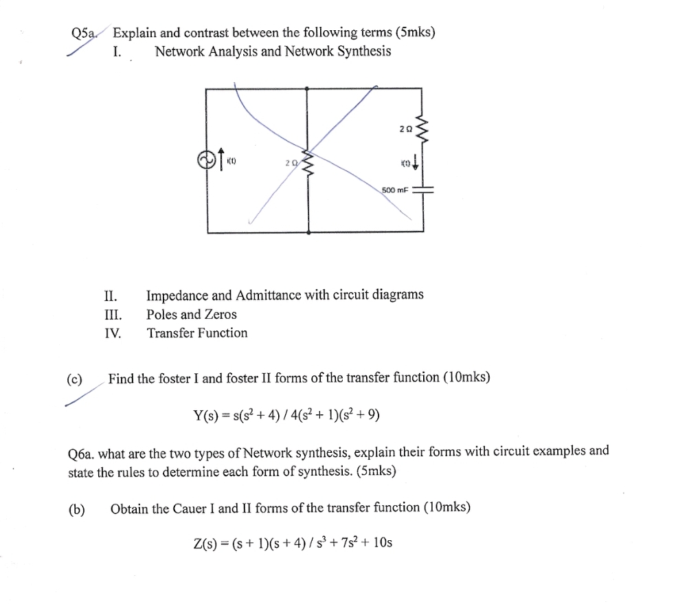 Solved Q5a. ﻿Explain and contrast between the following | Chegg.com