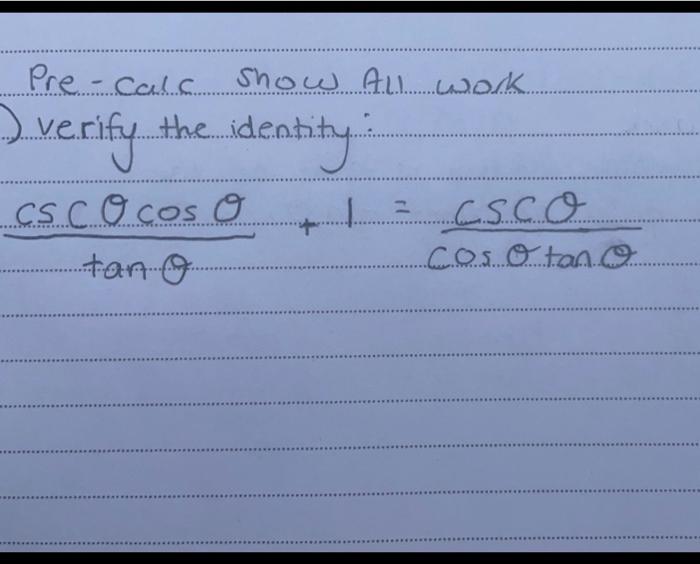 Solved 1/1 Pre-Calc Show All work 3) Find the exact value of | Chegg.com