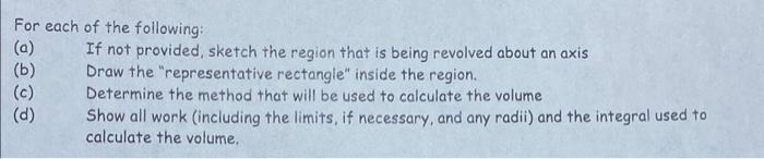 For each of the following: (a) If not provided, | Chegg.com