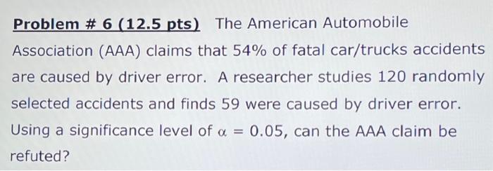 Solved Problem \\# 6 (12.5 pts) The American Automobile | Chegg.com Solved Problem \\# 6 (12.5 pts) The American Automobile | Chegg.com