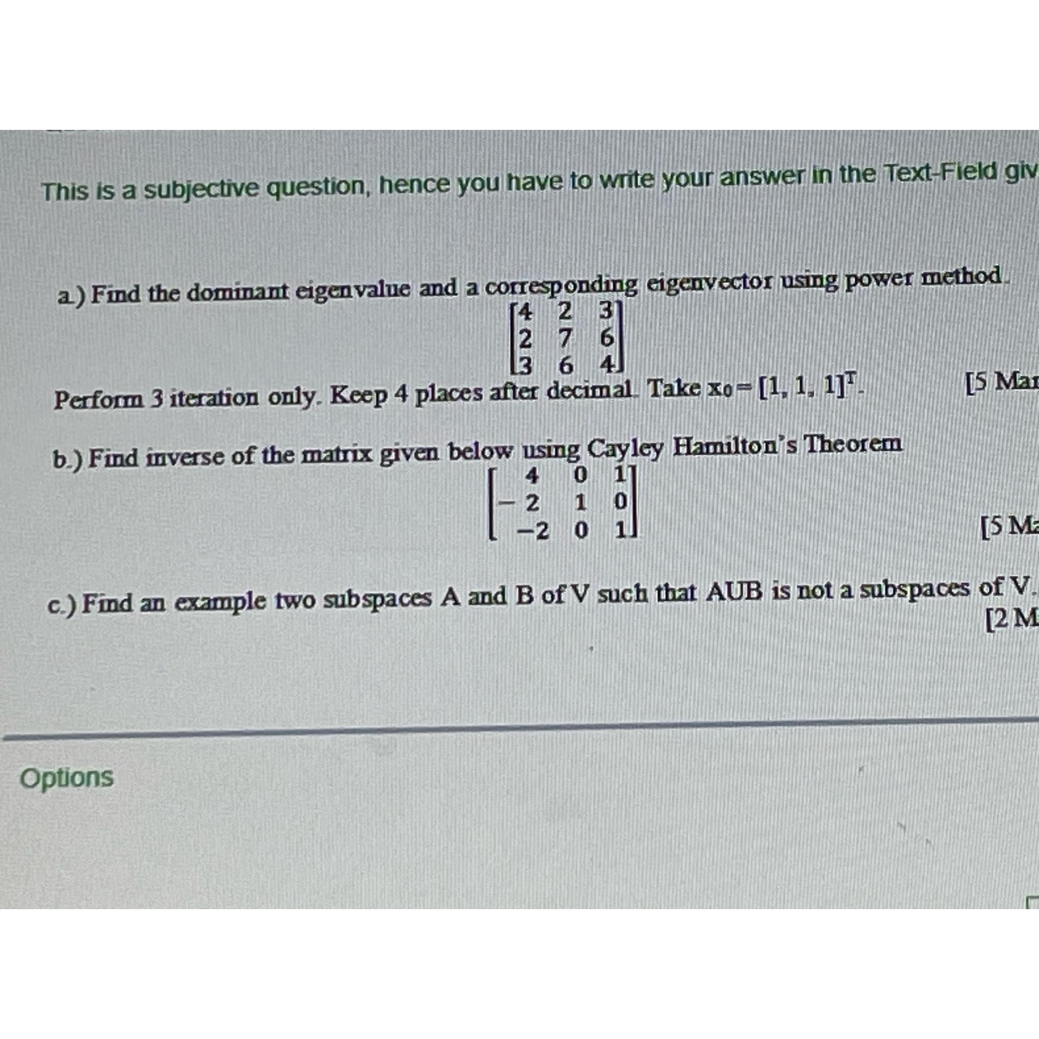 Solved This is a subjective question, hence you have to | Chegg.com