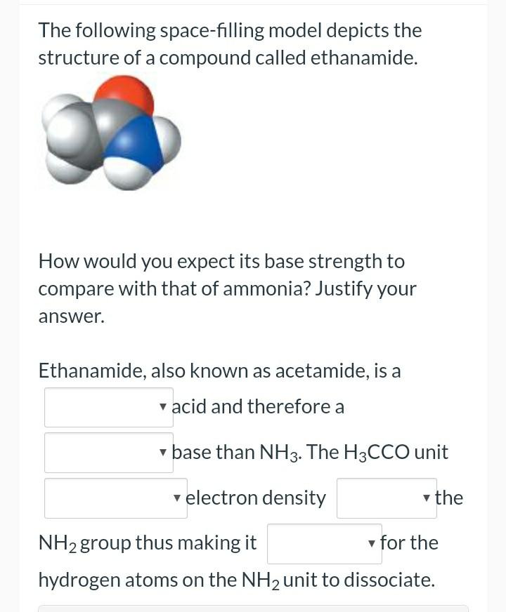 The following space-filling model depicts the | Chegg.com
