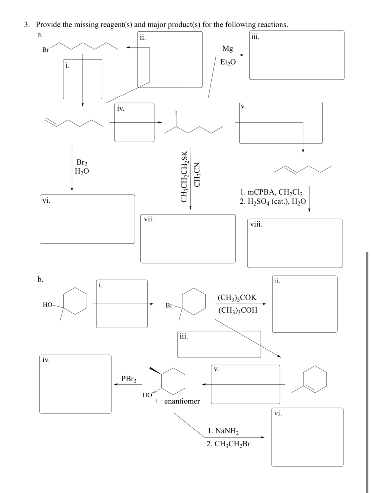 Solved Provide the missing reagent(s) ﻿and major product(s) | Chegg.com