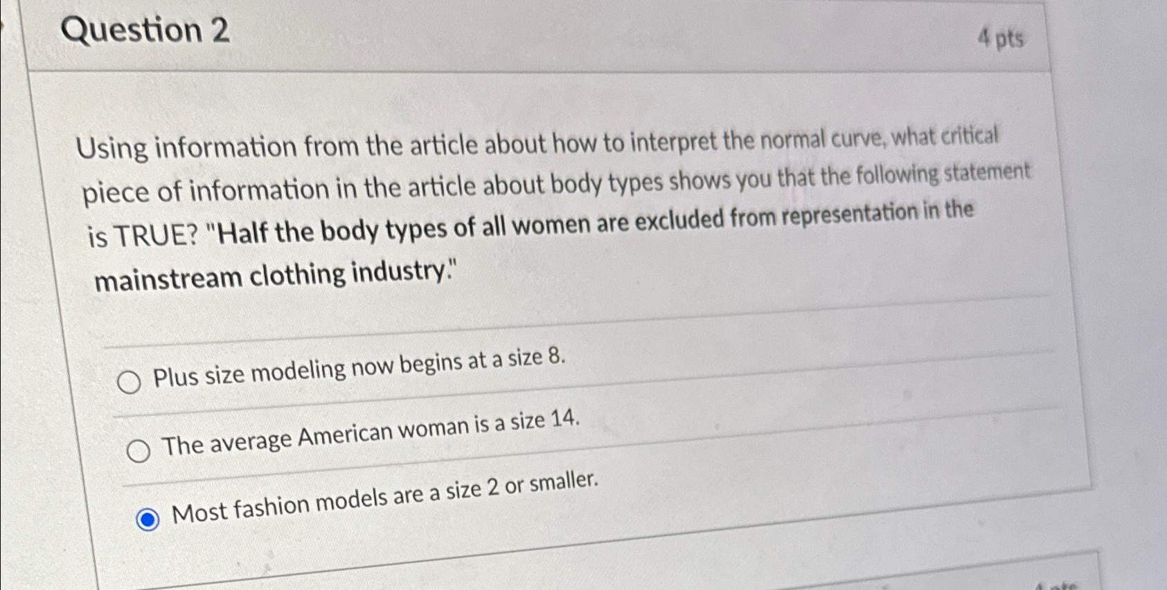 Solved Question 2\\n4 pts\\nUsing information from the | Chegg.com
