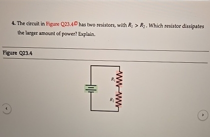 Solved The circuit in Figure Q23.40 ﻿has two resistors, with | Chegg.com