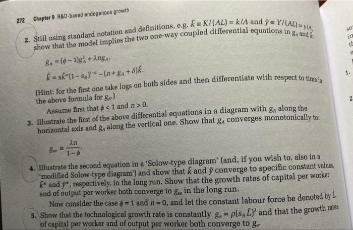 Solved 2. Still using standard notation and definitions, | Chegg.com