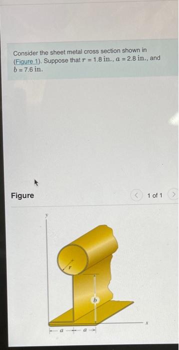 Solved Consider the sheet metal cross section shown in | Chegg.com