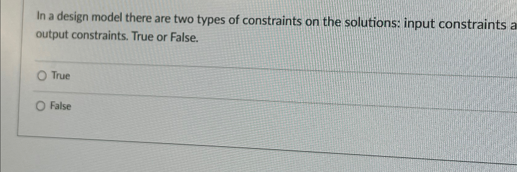 Solved In a design model there are two types of constraints | Chegg.com