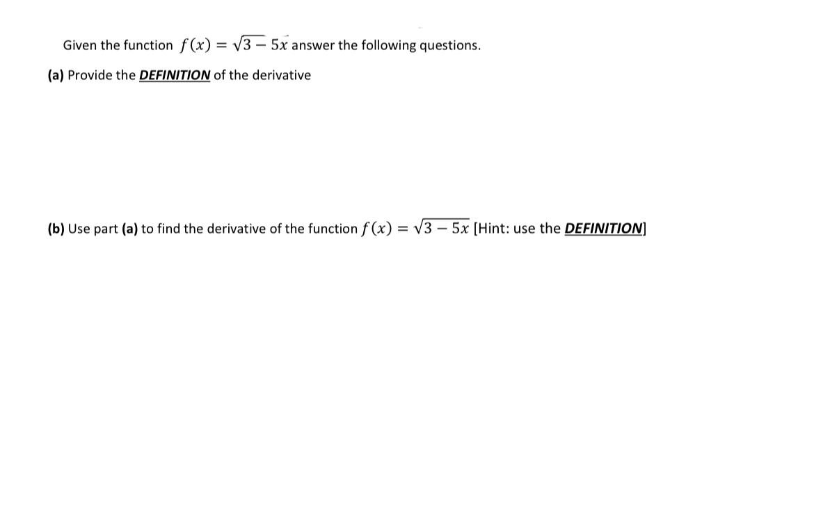 Solved Given the function f(x)=3-25x ﻿answer the following | Chegg.com
