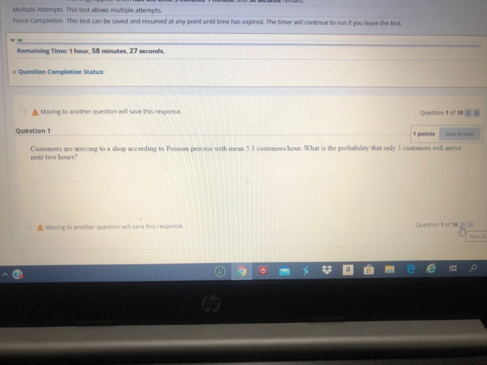 Solved Multiple Attempts This test allows multiple attempts. | Chegg.com