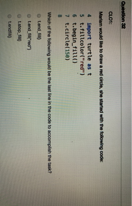 Solved Question 31 CLO2: What is the output of the following | Chegg.com