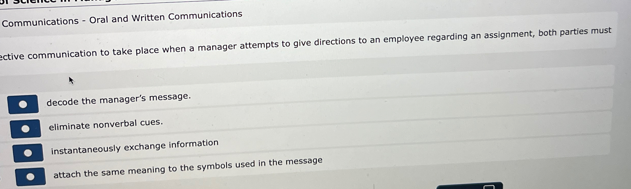 Solved Communications - ﻿Oral and Written | Chegg.com