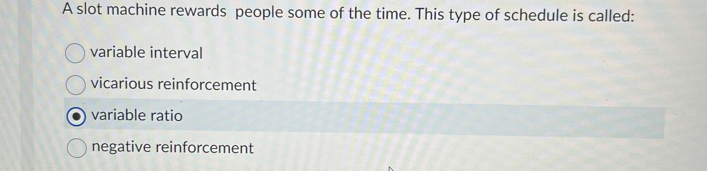 Solved A slot machine rewards people some of the time. This | Chegg.com