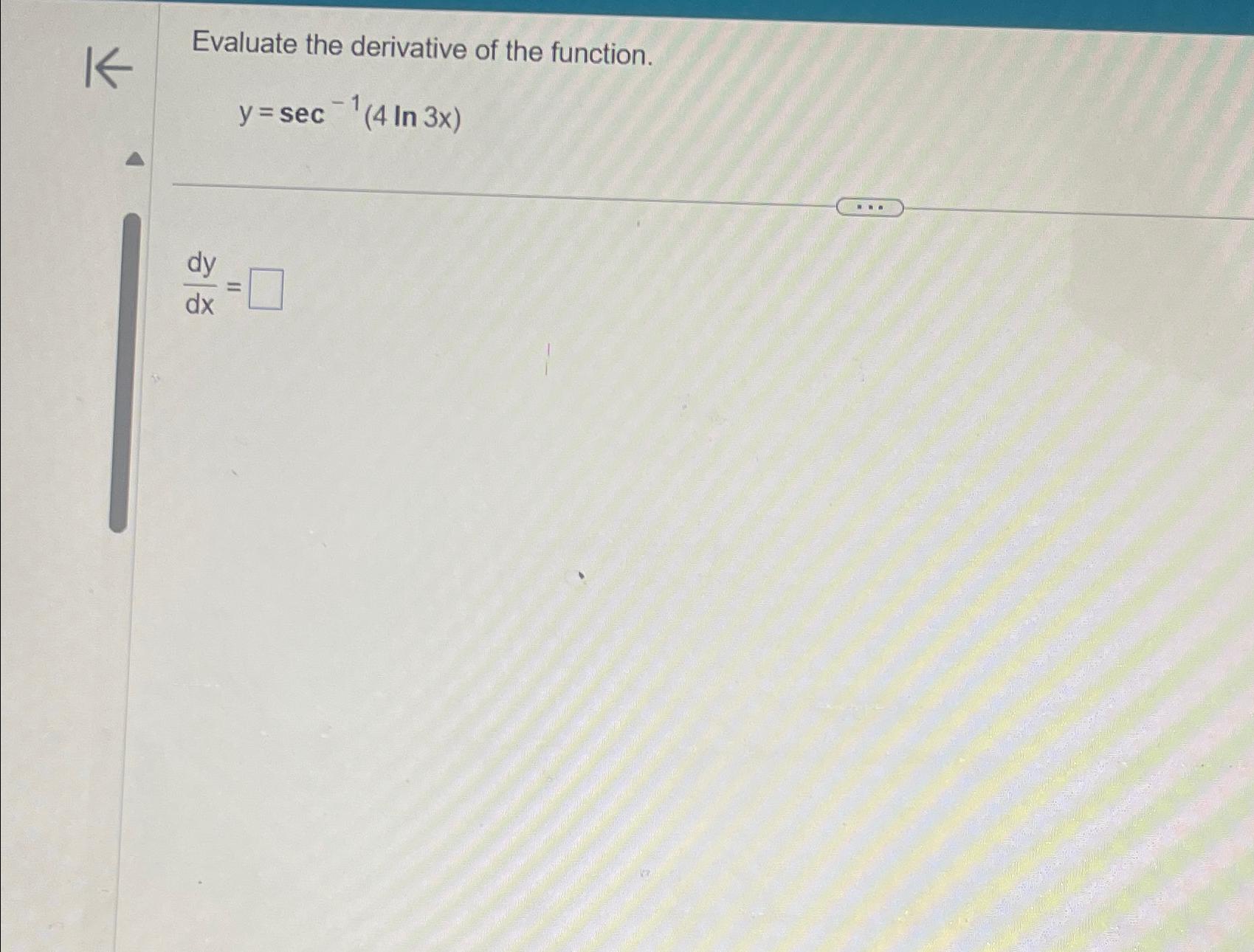 Solved Evaluate the derivative of the | Chegg.com