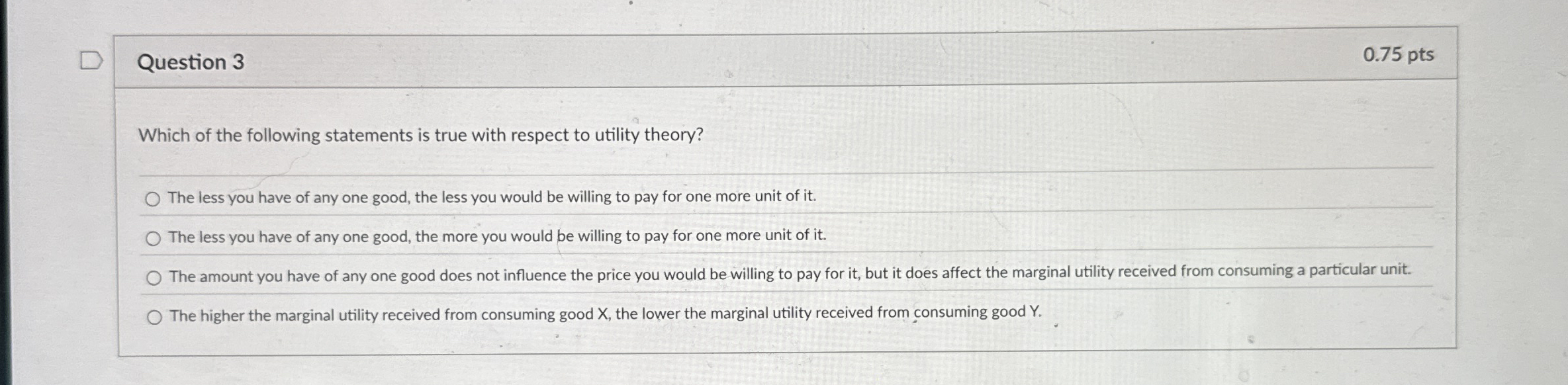 Solved Question 3Which of the following statements is true | Chegg.com