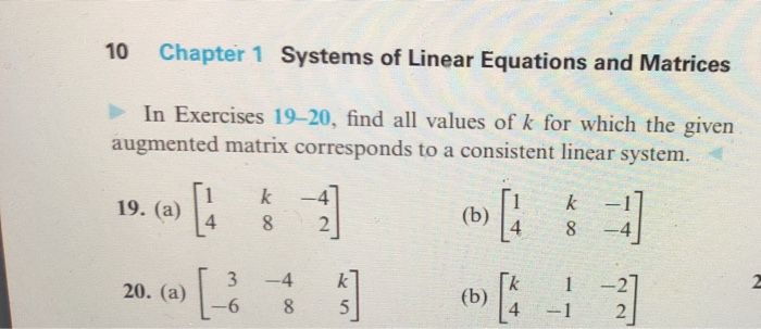 Solved 10 Chapter 1 Systems of Linear Equations and Matrices | Chegg.com
