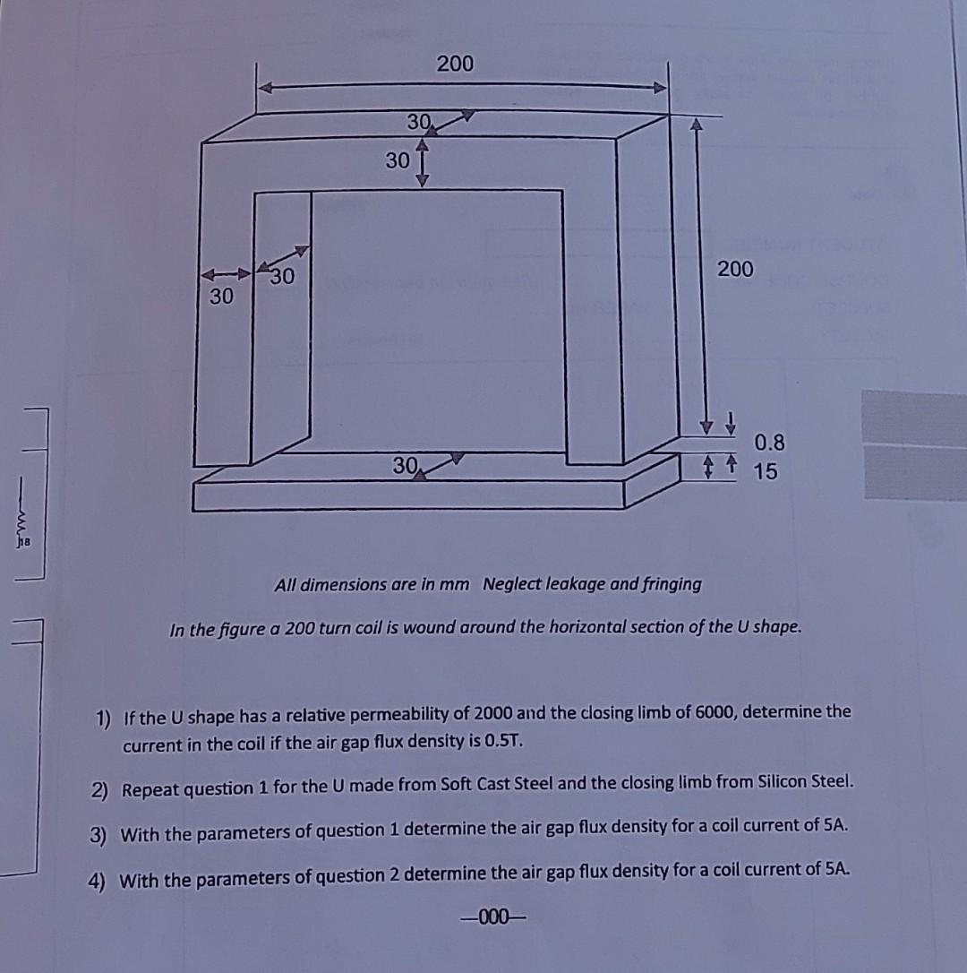 Solved All dimensions are in mm Neglect leakage and fringing | Chegg.com