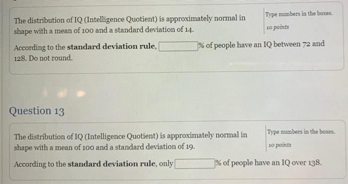 Solved The distribution of IQ (Intelligence Quotient) is | Chegg.com
