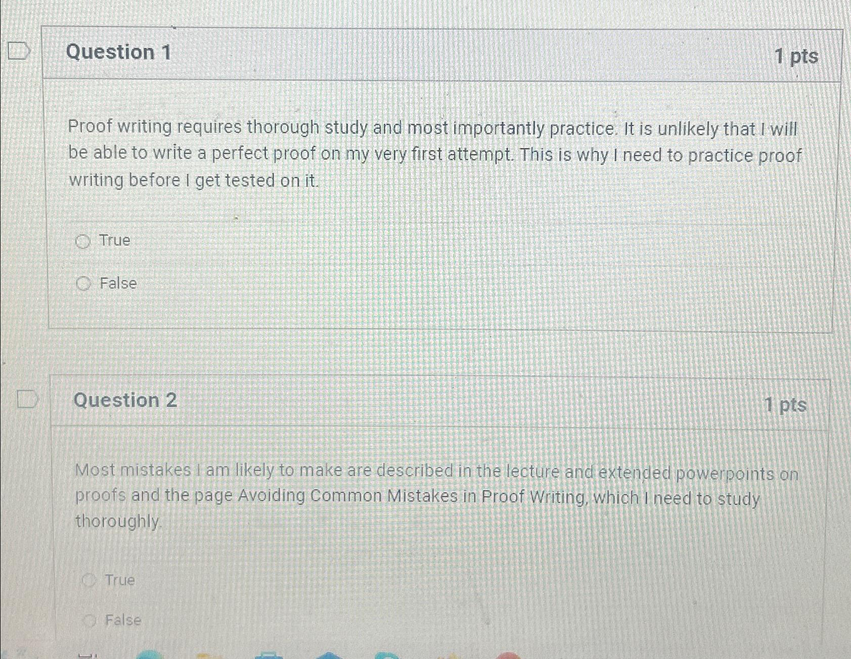 Solved Question 11 ﻿ptsProof writing requires thorough study | Chegg.com