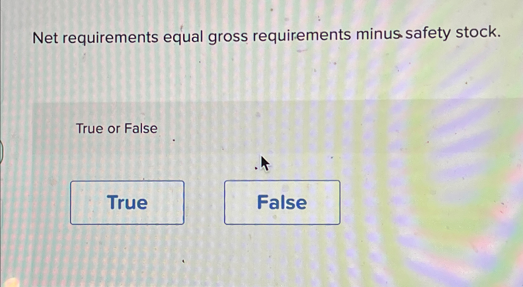Solved Net requirements equal gross requirements minus | Chegg.com