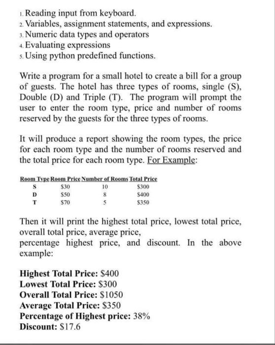 Solved 1. Reading input from keyboard. 2. Variables, | Chegg.com