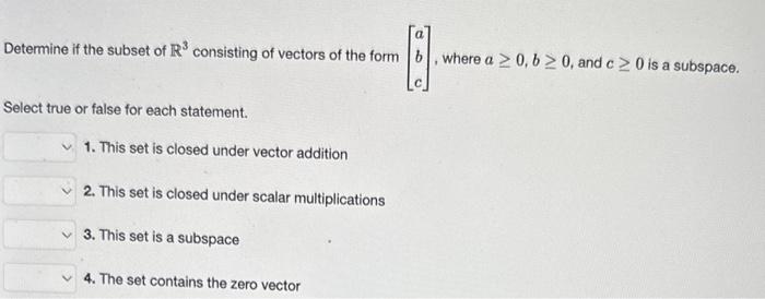 Solved Determine If The Subset Of R3 Consisting Of Vectors