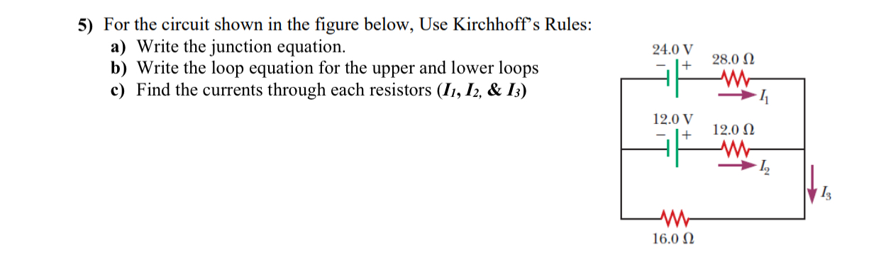 Solved For the circuit shown in the figure below, Use | Chegg.com