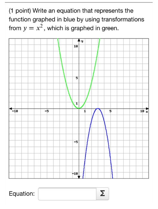 Solved (1 point) Write an equation that represents the | Chegg.com