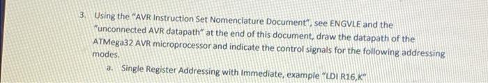 Solved 3. Using the "AVR Instruction Set Nomenclature | Chegg.com