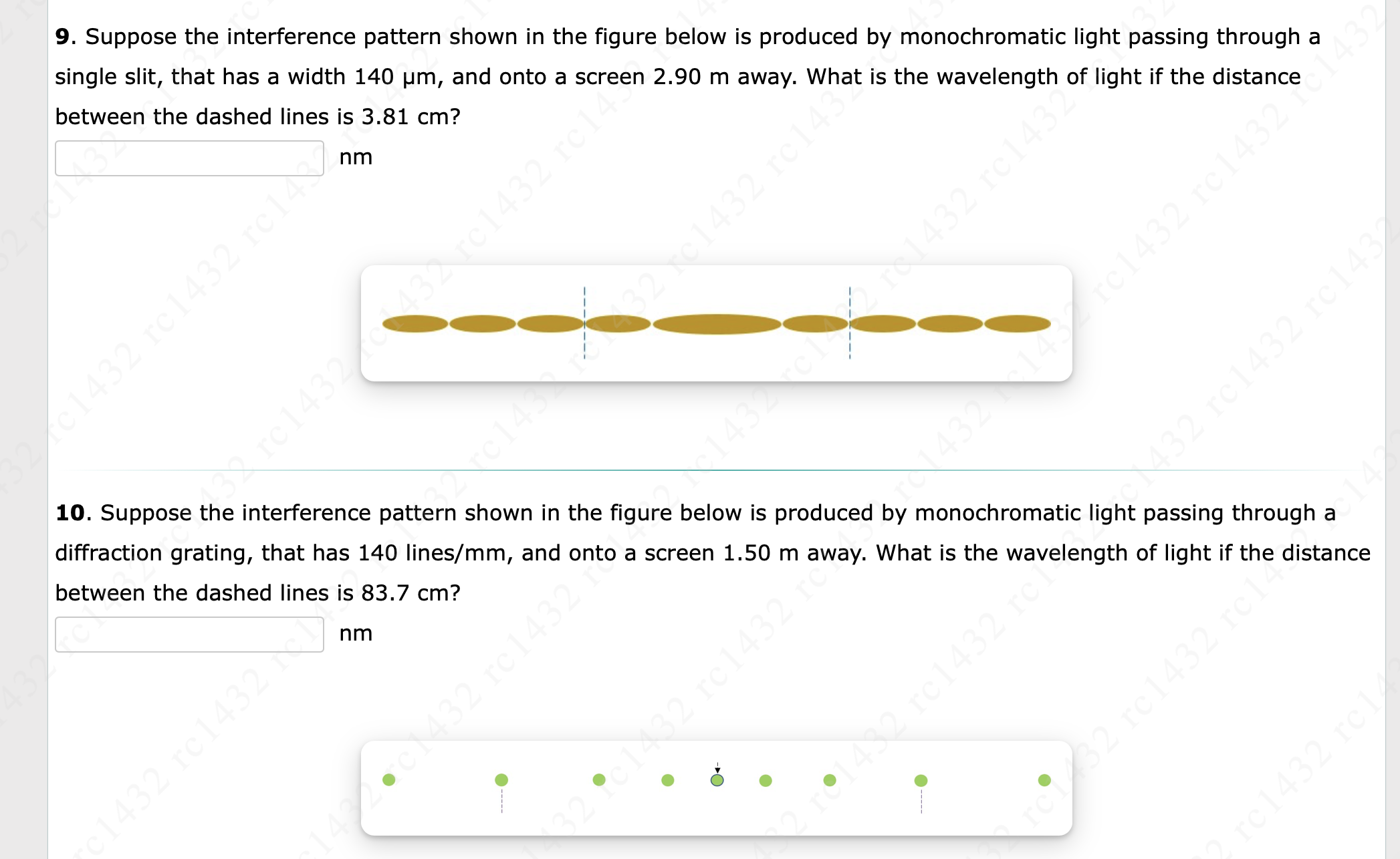 Solved Suppose the interference pattern shown in ﻿the figure | Chegg.com
