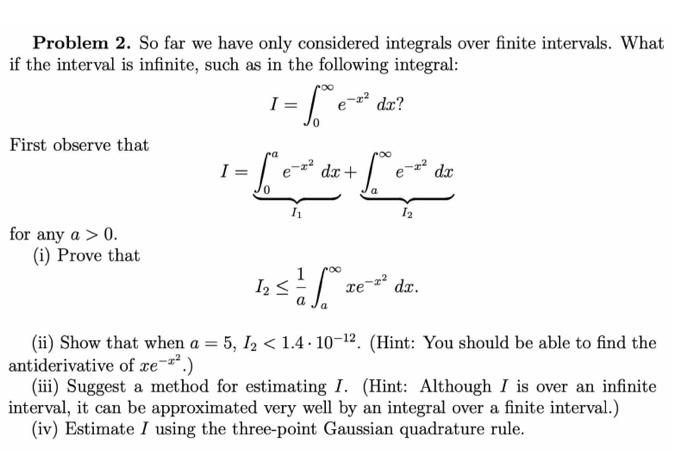 Solved Problem 2. So far we have only considered integrals | Chegg.com