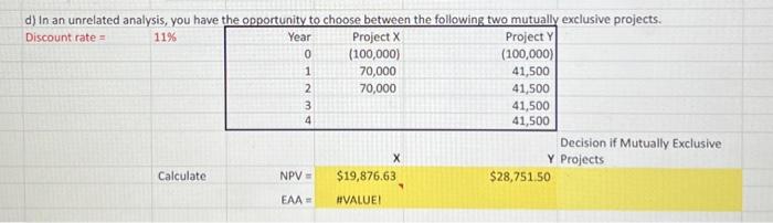 Solved What is the EAA? I have to use the PMT function in | Chegg.com