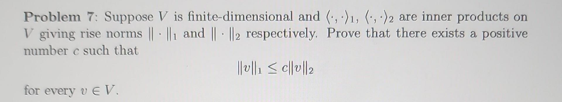 Solved Problem 7: Suppose V is finite-dimensional and | Chegg.com