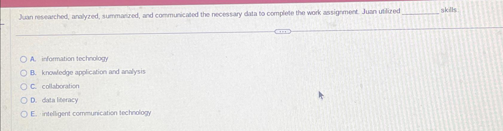 Solved Juan researched, analyzed, summarized, and | Chegg.com