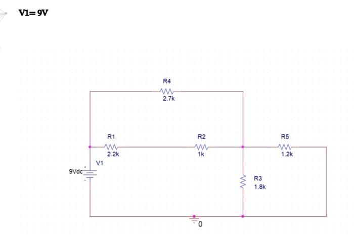 Solved V=9 Va. Select resistors and measure (using DMMQ the | Chegg.com