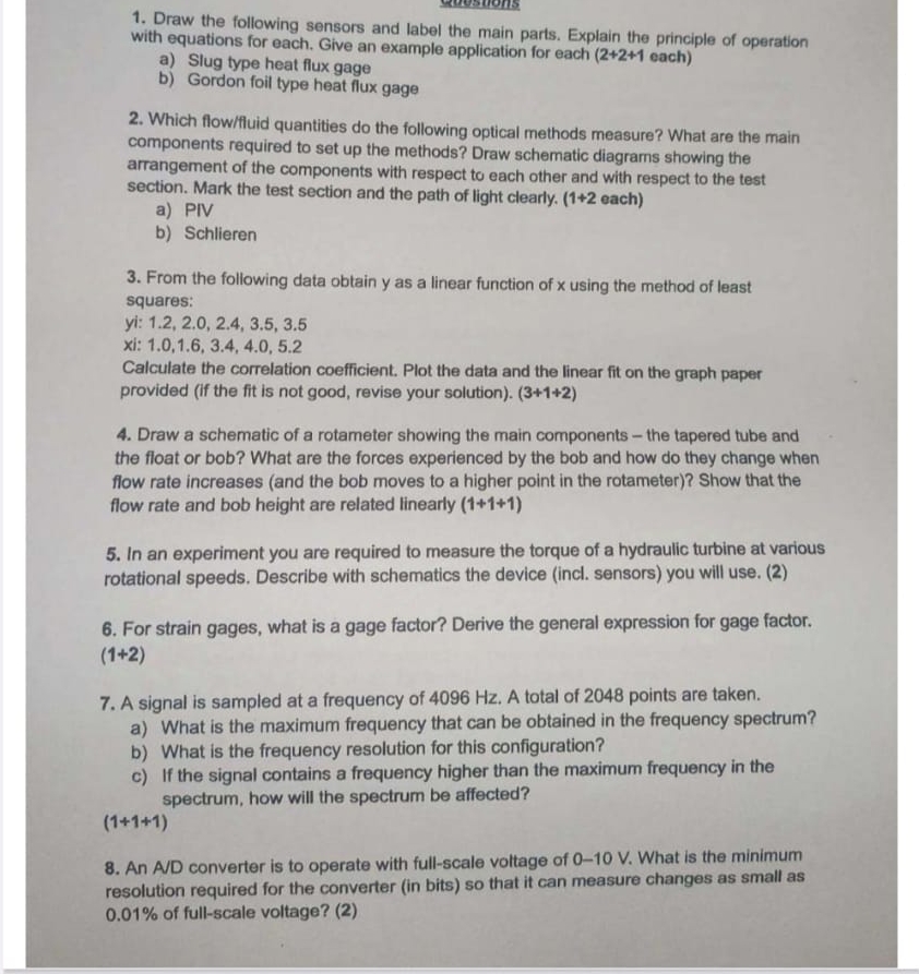 Solved Draw the following sensors and label the main parts. | Chegg.com