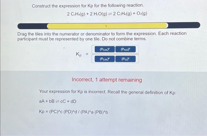 Solved Construct the expression for Kp for the following | Chegg.com