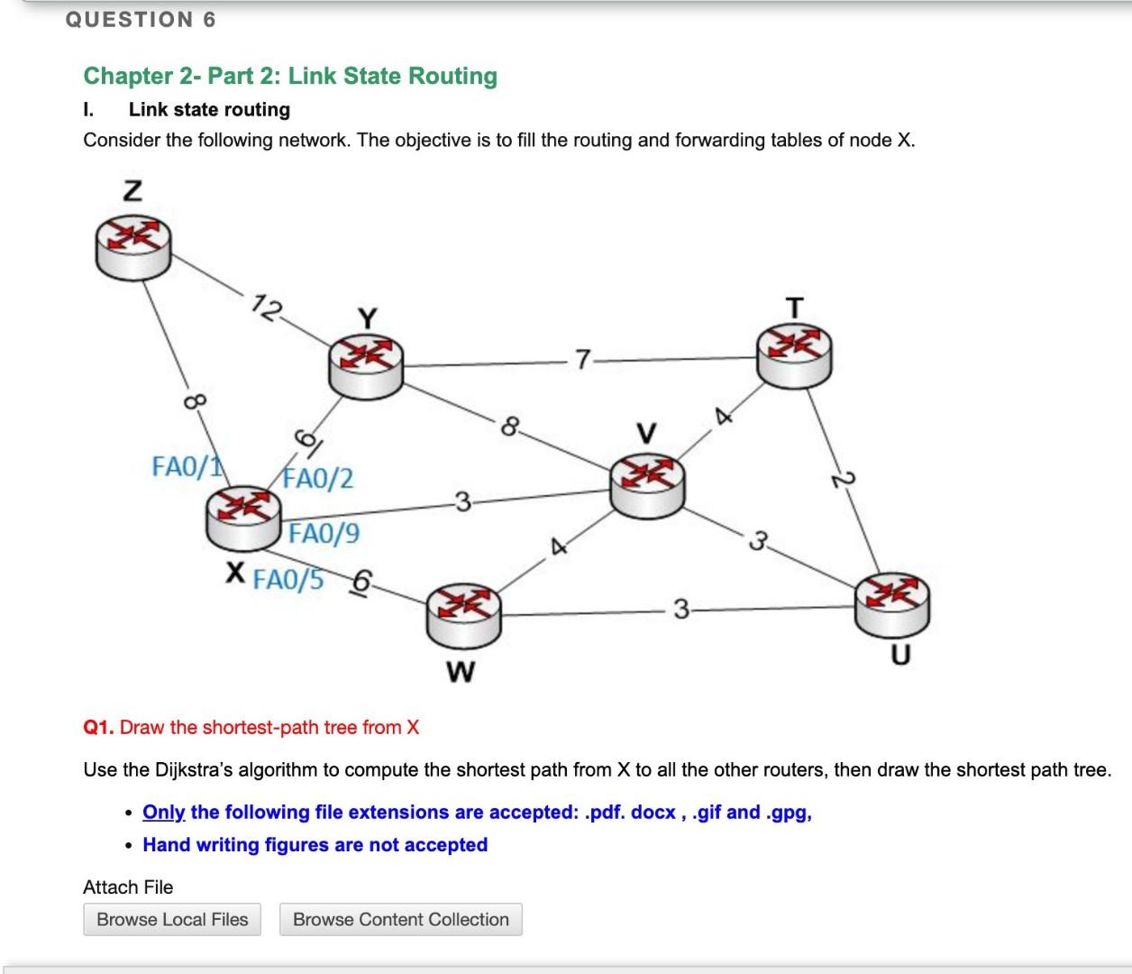Solved Chapter 2- Part 2: Link State Routing I. Link state | Chegg.com