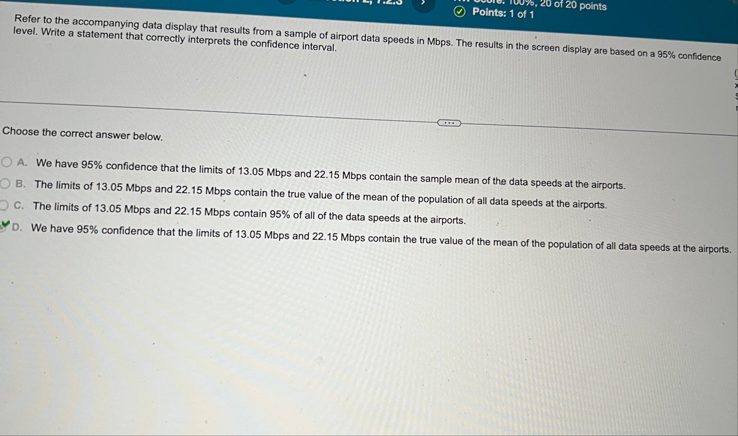 Solved Refer to the accompanying data display that results | Chegg.com