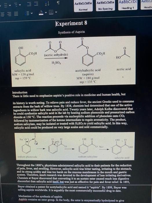 Solved Mechanism of the synthesis of aspirin Aspirin | Chegg.com