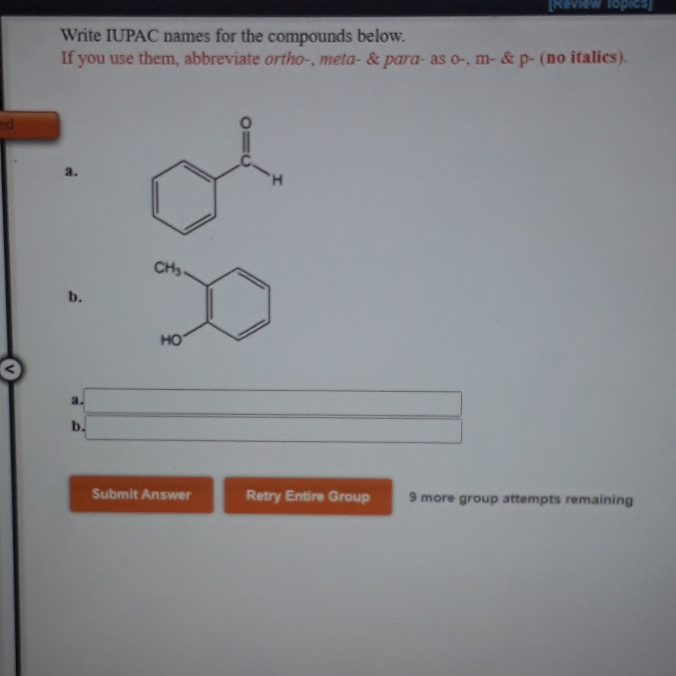 Solved Write IUPAC names for the compounds below. If you use | Chegg.com