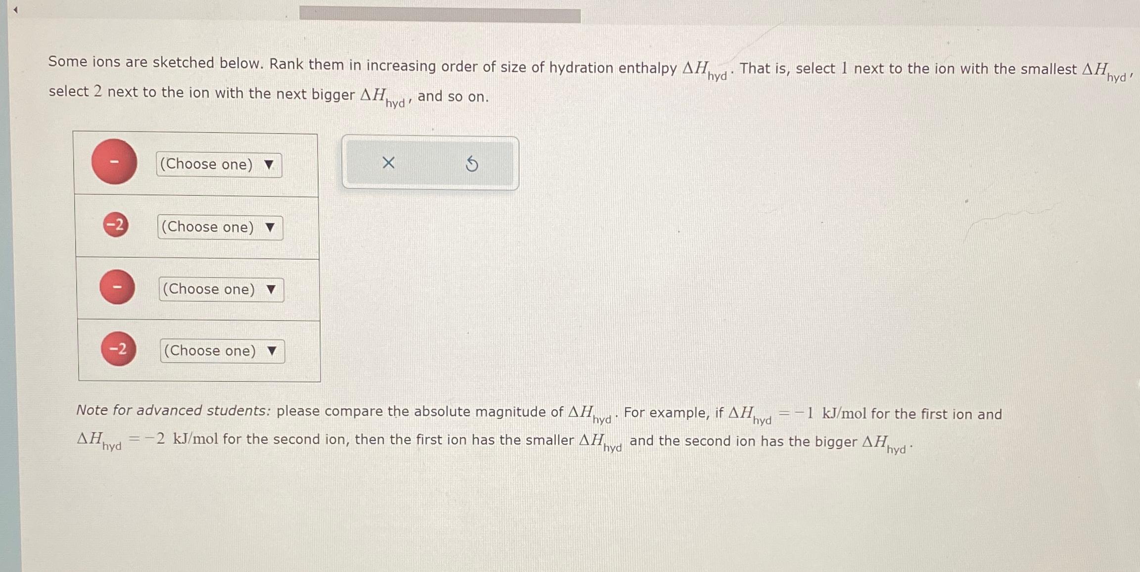 Solved Some ions are sketched below. Rank them in increasing | Chegg.com