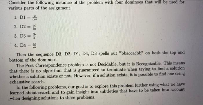 Solved Consider the following instance of the problem with | Chegg.com