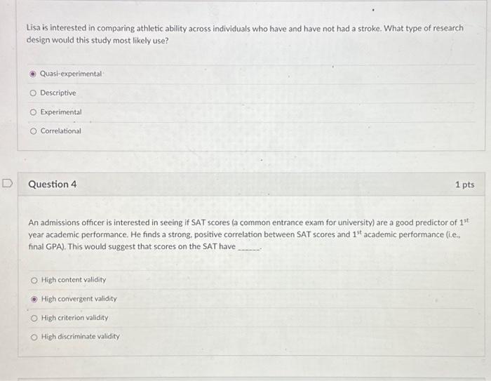 Solved Lisa is interested in comparing athletic ability | Chegg.com