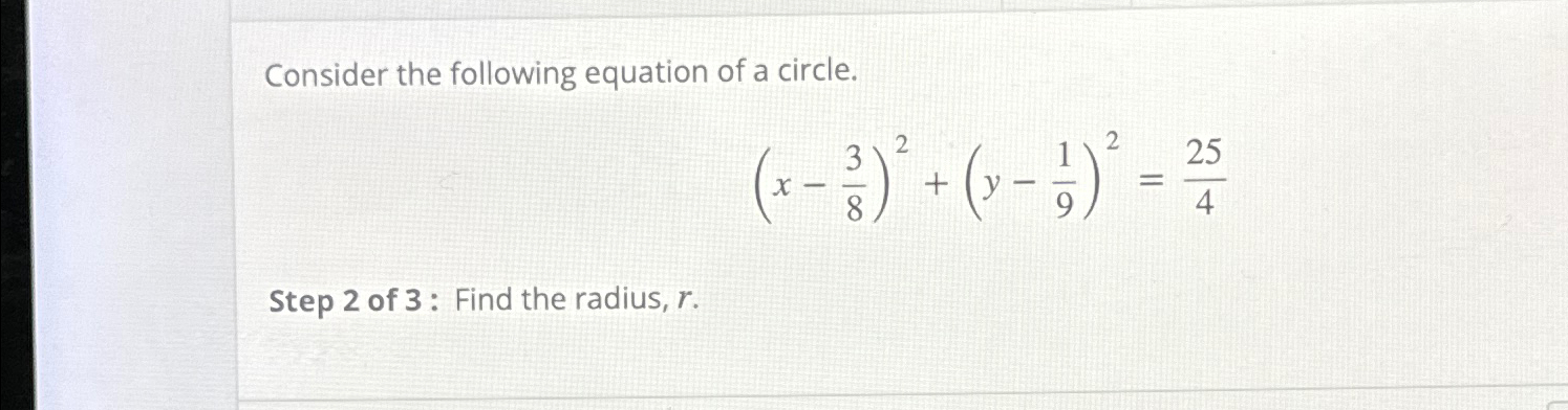 Solved Consider the following equation of a | Chegg.com