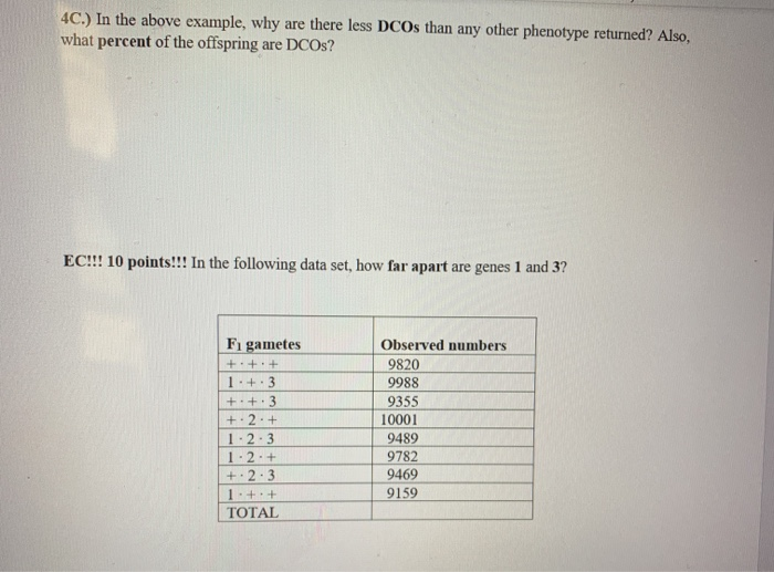 Solved 1.) Consider the following two-point test cross, | Chegg.com