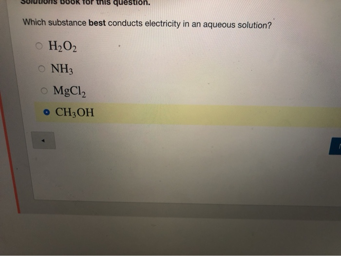 Solved Soluuons book for this question. Which substance best | Chegg.com